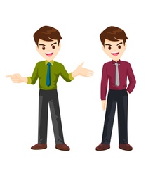 Business man cartoon character in smart clothes Vector Image