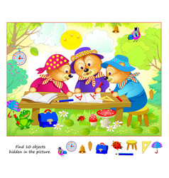 Toy factory find 15 objects in the picture Vector Image