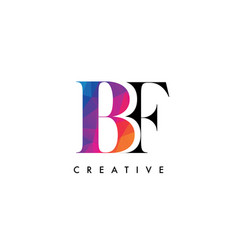 Vs letter design with creative cut and colorful Vector Image