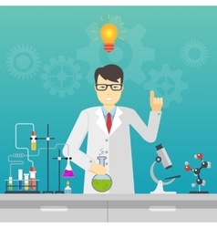 Science chemical laboratory Royalty Free Vector Image