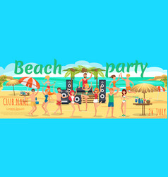 Beach party Royalty Free Vector Image - VectorStock