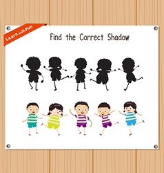 Finding shadow game Royalty Free Vector Image - VectorStock