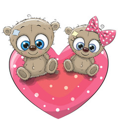 Cute cartoon teddy bear girl with bubble gum Vector Image