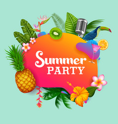 Summer time poster wallpaper for fun party Vector Image