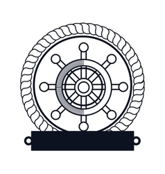 Nautical frame with ship timon Royalty Free Vector Image