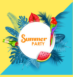 Summer time poster wallpaper for fun party Vector Image