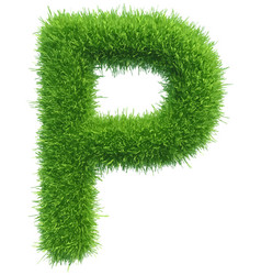 Capital letter f from grass on white Royalty Free Vector