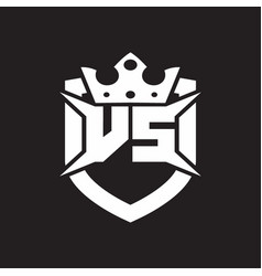 Ty logo monogram shield shape with crown design Vector Image