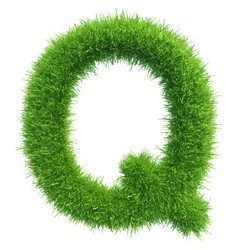 Capital letter f from grass on white Royalty Free Vector