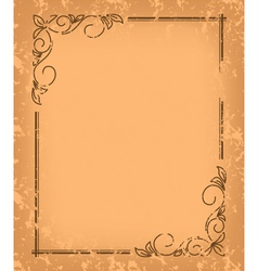 Vintage design elements on old paper sheet Vector Image