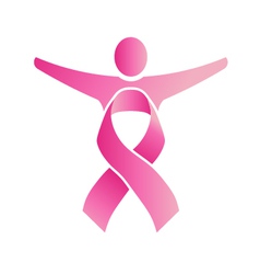 Pink ribbon logo vector by HypnoCreative - Image #660207 - VectorStock