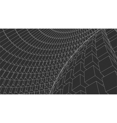 Abstract cyberspace grid landscape background vector by robuart - Image ...