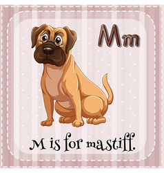 Flashcard alphabet m is for mother Royalty Free Vector Image