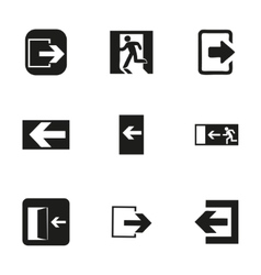 Opposite entrance and exit Royalty Free Vector Image