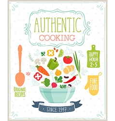 Cooking time poster Royalty Free Vector Image - VectorStock