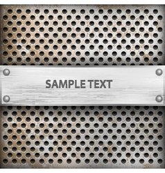 Perforated metal background Royalty Free Vector Image