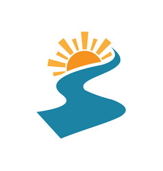 River logo template Royalty Free Vector Image - VectorStock