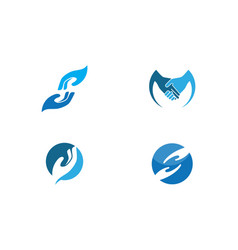 Hand shake logo Royalty Free Vector Image - VectorStock