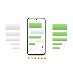 Message text box mobile phone screen Royalty Free Vector