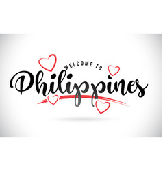 Philippines text design calligraphy Royalty Free Vector