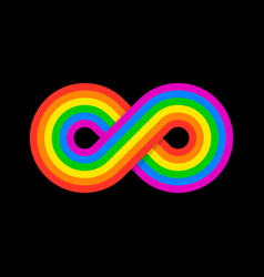 Rainbow hummingbird with infinity Royalty Free Vector Image