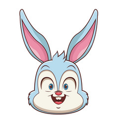 Cartoon happy rabbit Royalty Free Vector Image