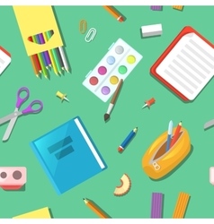 School colorful seamless pattern Royalty Free Vector Image