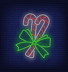 Sweet candy neon sign Royalty Free Vector Image