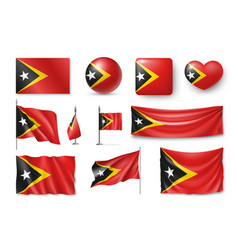 Flat flags of aec members Royalty Free Vector Image