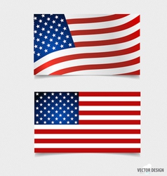 American flag on metal pole Royalty Free Vector Image
