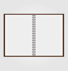 Notebook mockup empty copybook notebooks pages Vector Image