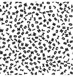 Seamless pattern letters random order signs Vector Image