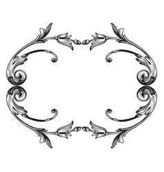 Baroque shield drawing Royalty Free Vector Image