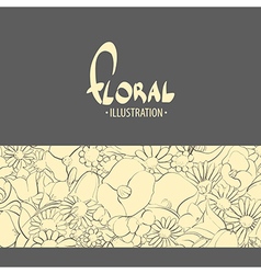 Variety of wild flowers Royalty Free Vector Image