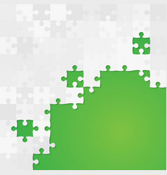 Puzzle jigsaw frame background banner or blank Vector Image