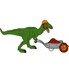 Elderly cartoon dinosaur Royalty Free Vector Image