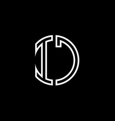 Ic logo monogram emblem style with crown shape Vector Image