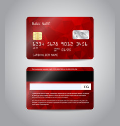 Credit card front and back side Royalty Free Vector Image