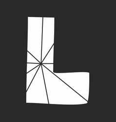 Flat number 2 isolated on white background Vector Image