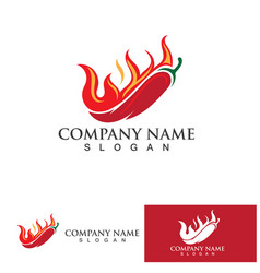 Chilli template logo and symbol Royalty Free Vector Image