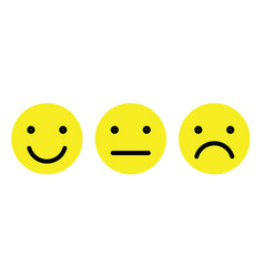 Basic emoticons set in square with rounded corners