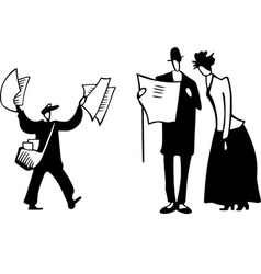 Cartoon paperman Royalty Free Vector Image - VectorStock