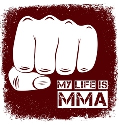 Mma tournament badgedesign Royalty Free Vector Image