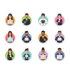 Team avatar icon employee worker profile leader Vector Image