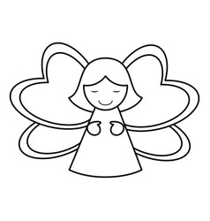 Angel contour Royalty Free Vector Image - VectorStock
