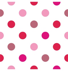 Seamless polka dot pattern red dots on white Vector Image
