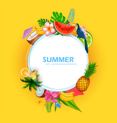 Summer time poster wallpaper for fun party Vector Image