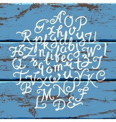 Hand drawn brushpen alphabet letters Royalty Free Vector