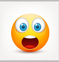 Oh emoticon Royalty Free Vector Image - VectorStock
