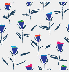 Hand drawn flowers seamless pattern Royalty Free Vector